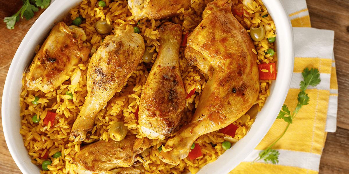 Receta de arroz con pollo para 20 personas
